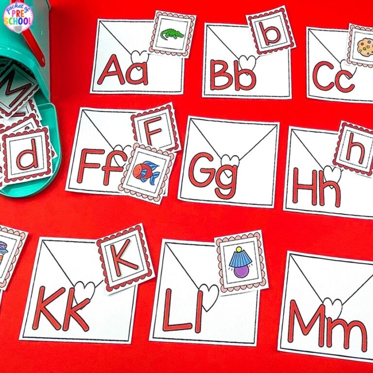 Valentine's Day Math and Literacy Centers for Preschool, Pre-K ...