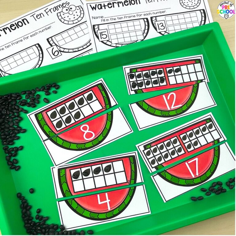 Summer Math and Literacy Centers for Preschool, Pre-K, and Kindergarten ...