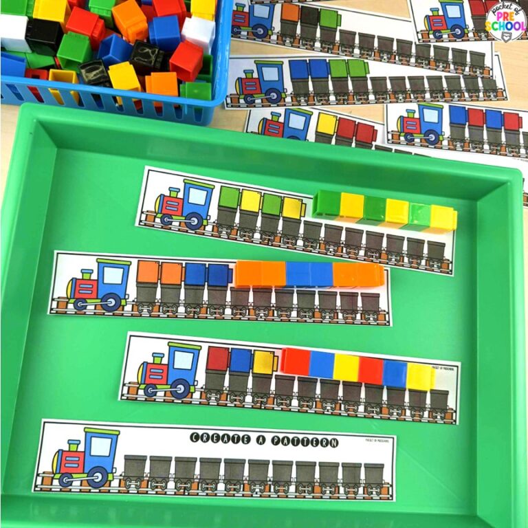 Transportation Math and Literacy Centers for Preschool, Pre-K, and ...