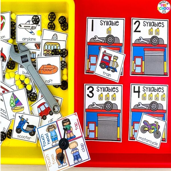 Transportation Math and Literacy Centers for Preschool, Pre-K, and ...
