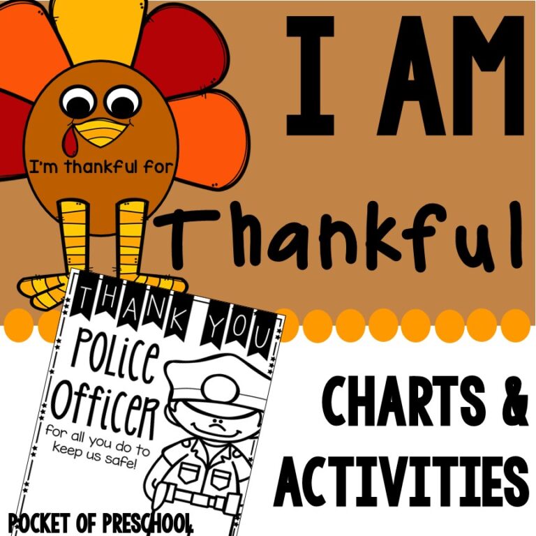 I Am Thankful Activities for Preschool, Pre-K, and Kindergarten ...