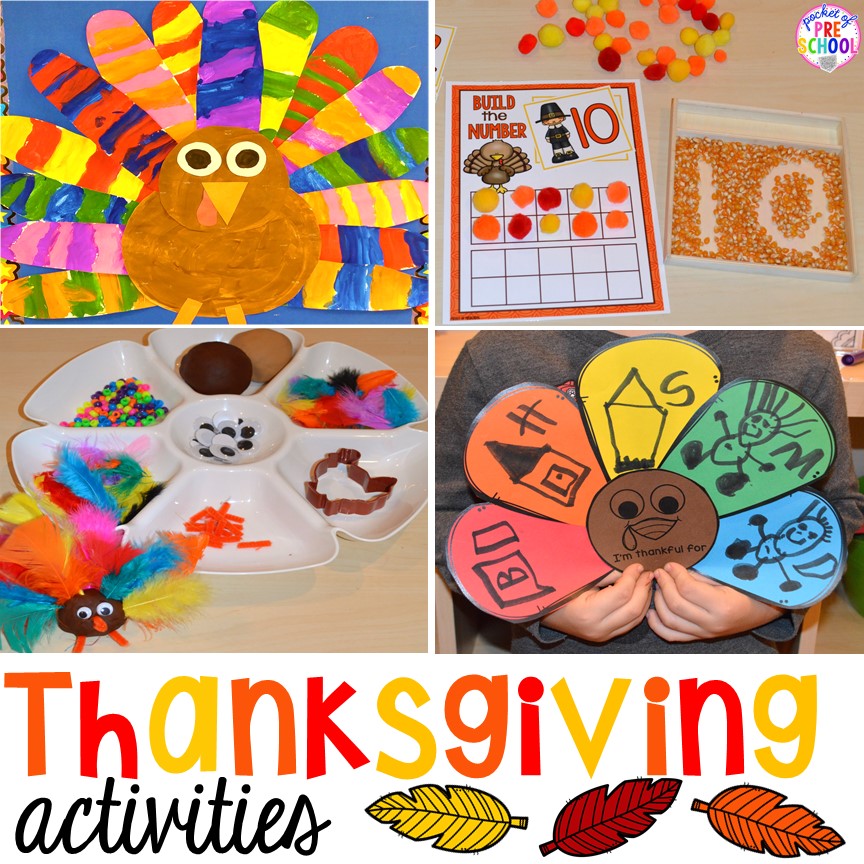 Thanksgiving Activities And Centers For Preschool Pre k And Kindergarten Thanksgiving Activities And Centers For Preschool Pre k And Kindergarten