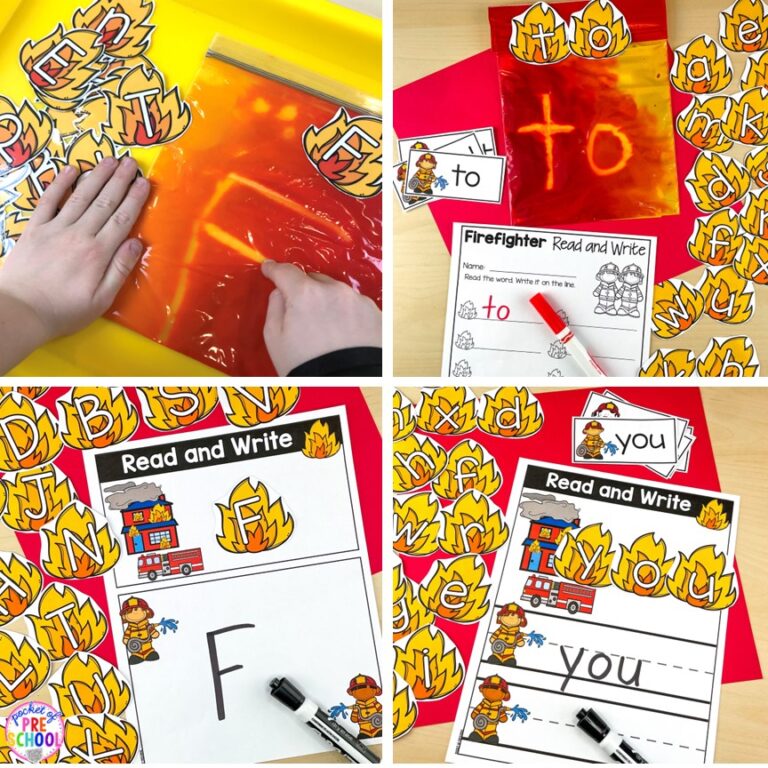 Community Helpers Math and Literacy Centers for Preschool, Pre-K, and ...