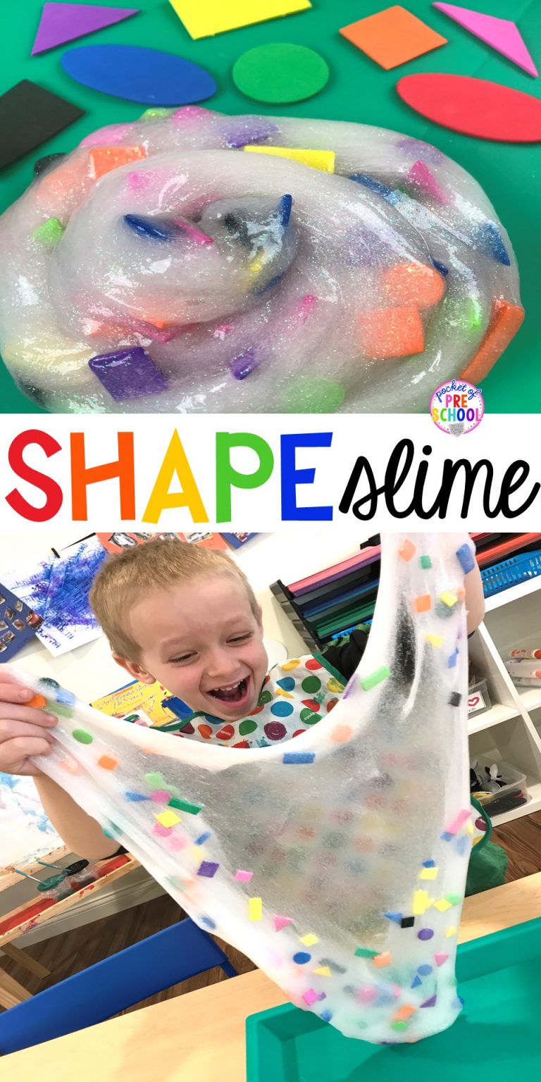Shape Slime Sensory Play for Preschool and Kindergarten