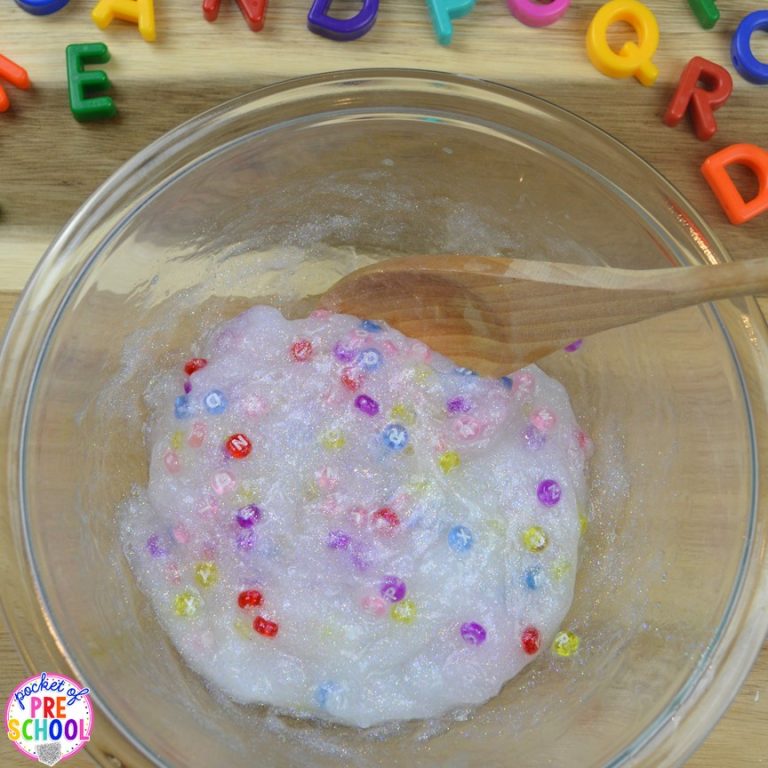 Letter Slime for Little Learners - Pocket of Preschool