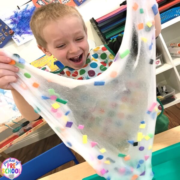 Shape Slime Sensory Play for Preschool and Kindergarten