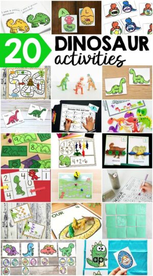 Dinosaur Counting Puzzles for preschool, pre-k, and kindergarten