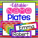EDITABLE Rainbow Name Plates for Student Name Tags - Pocket of Preschool