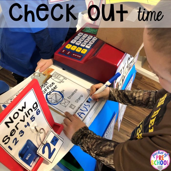 Post Office Dramatic Play - Pocket of Preschool