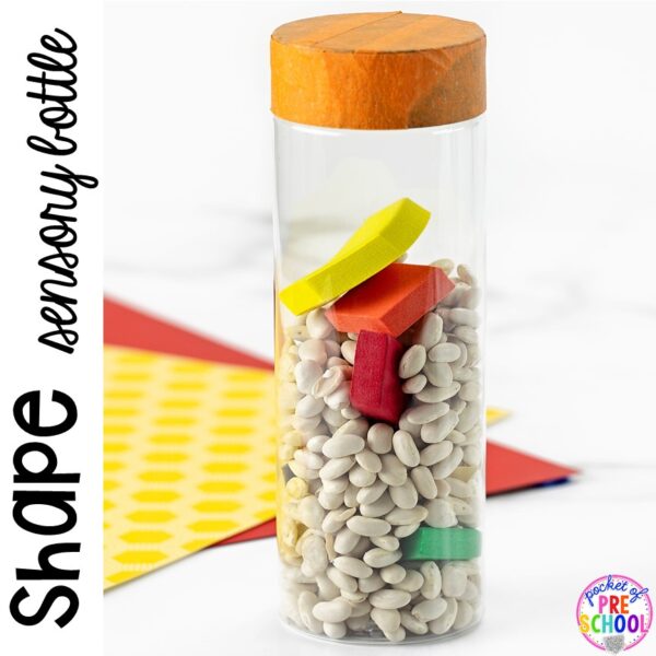 Shape Sensory Bottles - Pocket of Preschool
