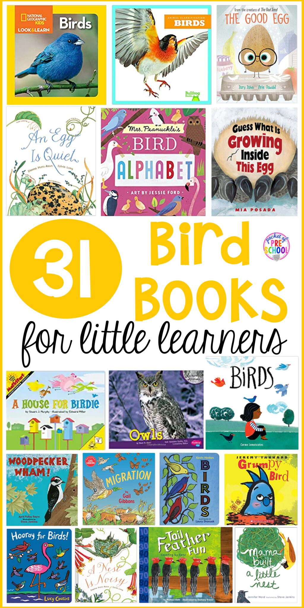 31 Bird Books for Little Learners - Pocket of Preschool