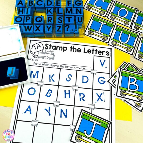 Themed Alphabet Activities using Letter Cards - Pocket of Preschool