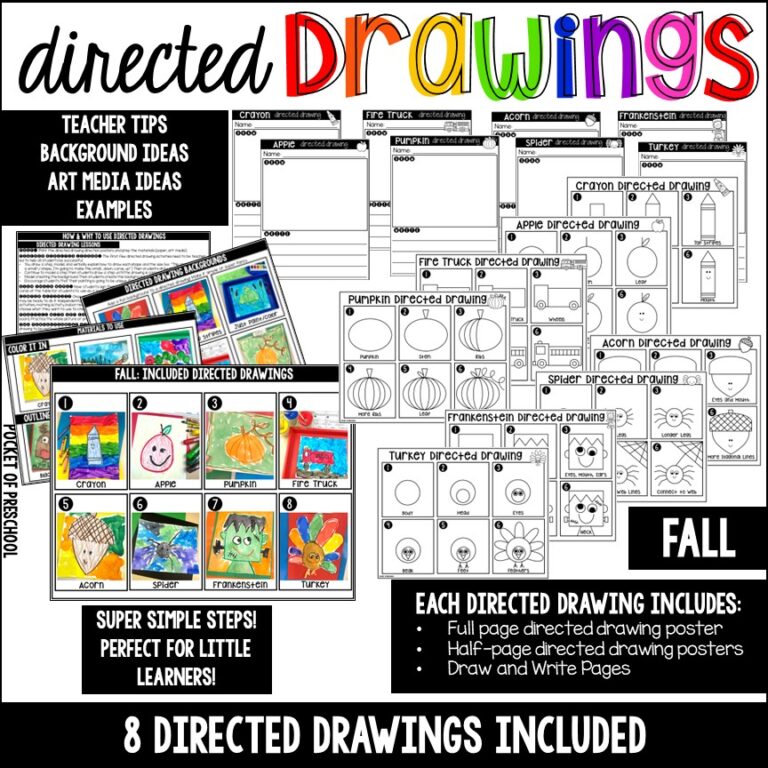 Fall Directed Drawings (Fall, School, Halloween, & Thanksgiving ...