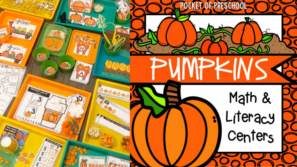 Pumpkins Math & Literacy Unit Preview - Pocket of Preschool