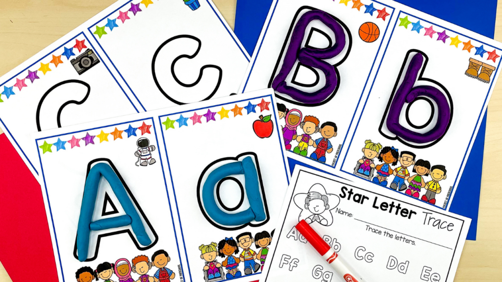 Play Dough Letter Mats - Pocket of Preschool