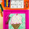 Summer Directed Drawings: Ocean, Summer Foods, Sports, USA - Pocket of ...