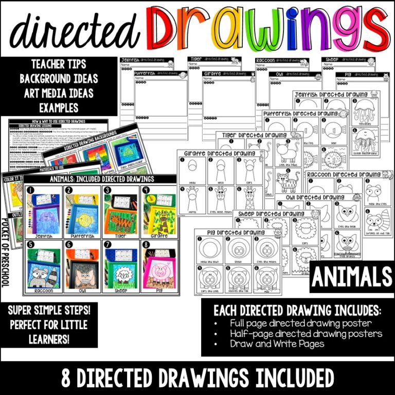 Animals Directed Drawings: Ocean, Farm, Zoo, and Forest Animals ...