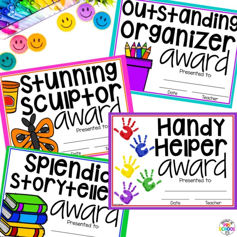 End of the Year Awards EDITABLE for Preschool, TK, Pre-K, Kindergarten ...