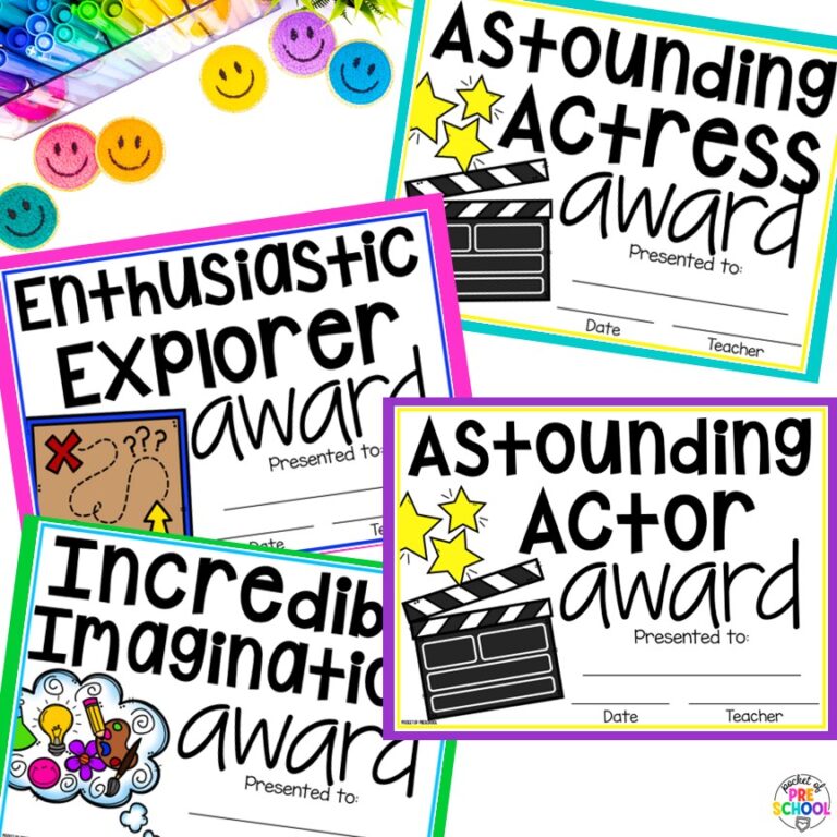 End of the Year Awards EDITABLE for Preschool, TK, Pre-K, Kindergarten ...