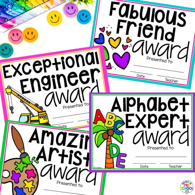 End of the Year Awards EDITABLE for Preschool, TK, Pre-K, Kindergarten ...