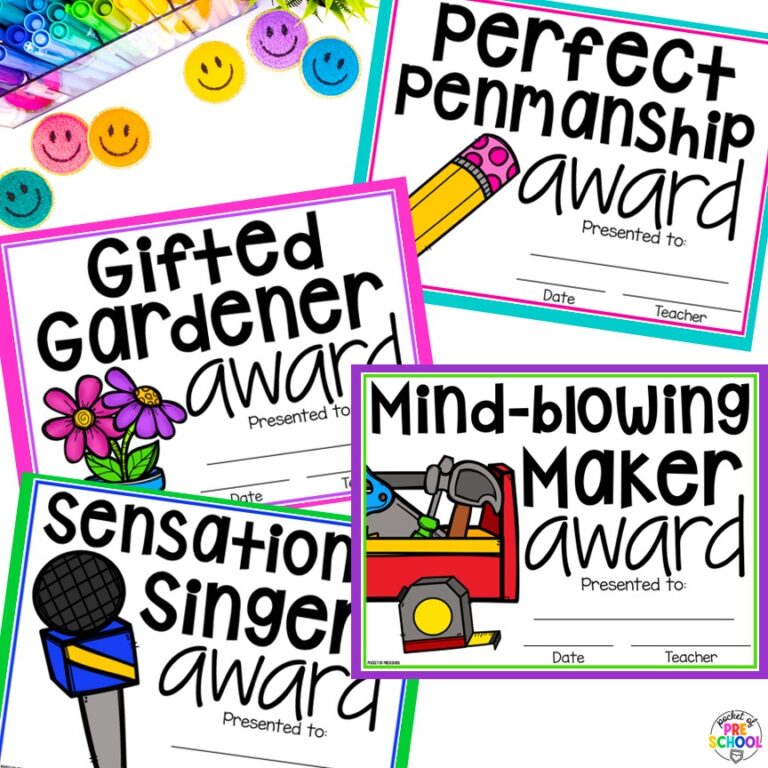 End of the Year Awards EDITABLE for Preschool, TK, Pre-K, Kindergarten ...