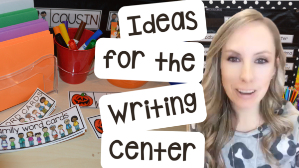 Writing Center Freebie & Ideas (family word cards, event word cards ...