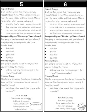Rhyme Flip Book for Phonological Awareness - Science of Reading ...