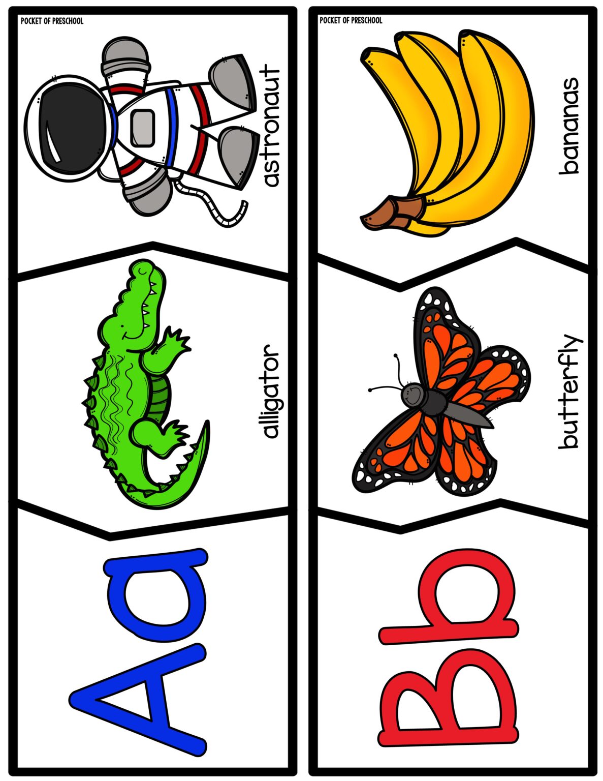 3-Piece Alphabet Puzzles for Preschool, Pre-K, and Kindergarten ...