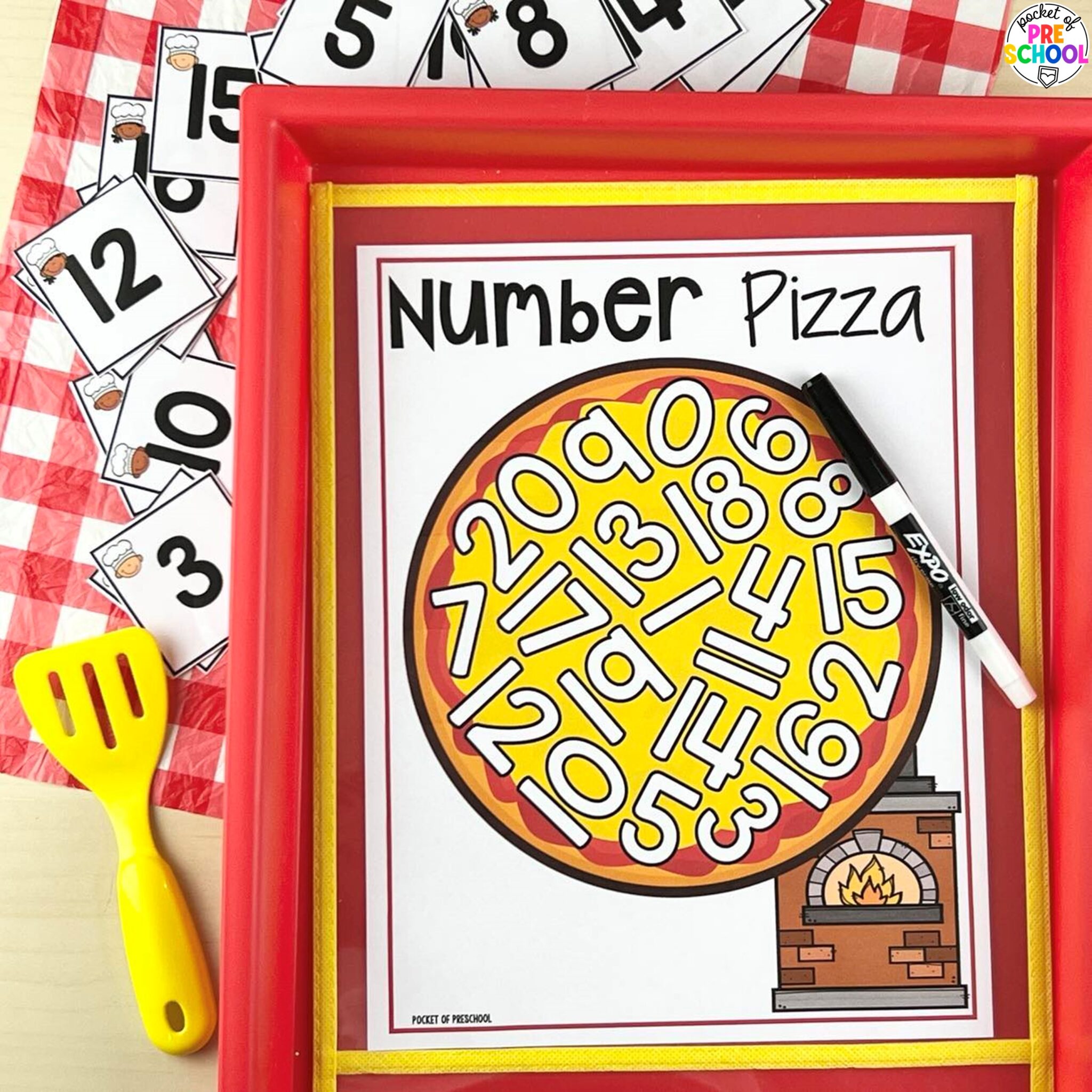 Pizza Math and Literacy Centers for Preschool, Pre-K, and Kindergarten ...