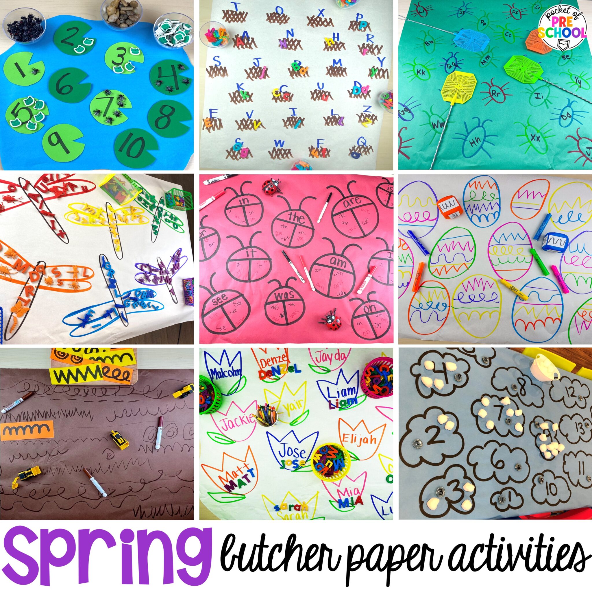 23 Spring Butcher Paper Activities for Preschool, Pre-k, and ...