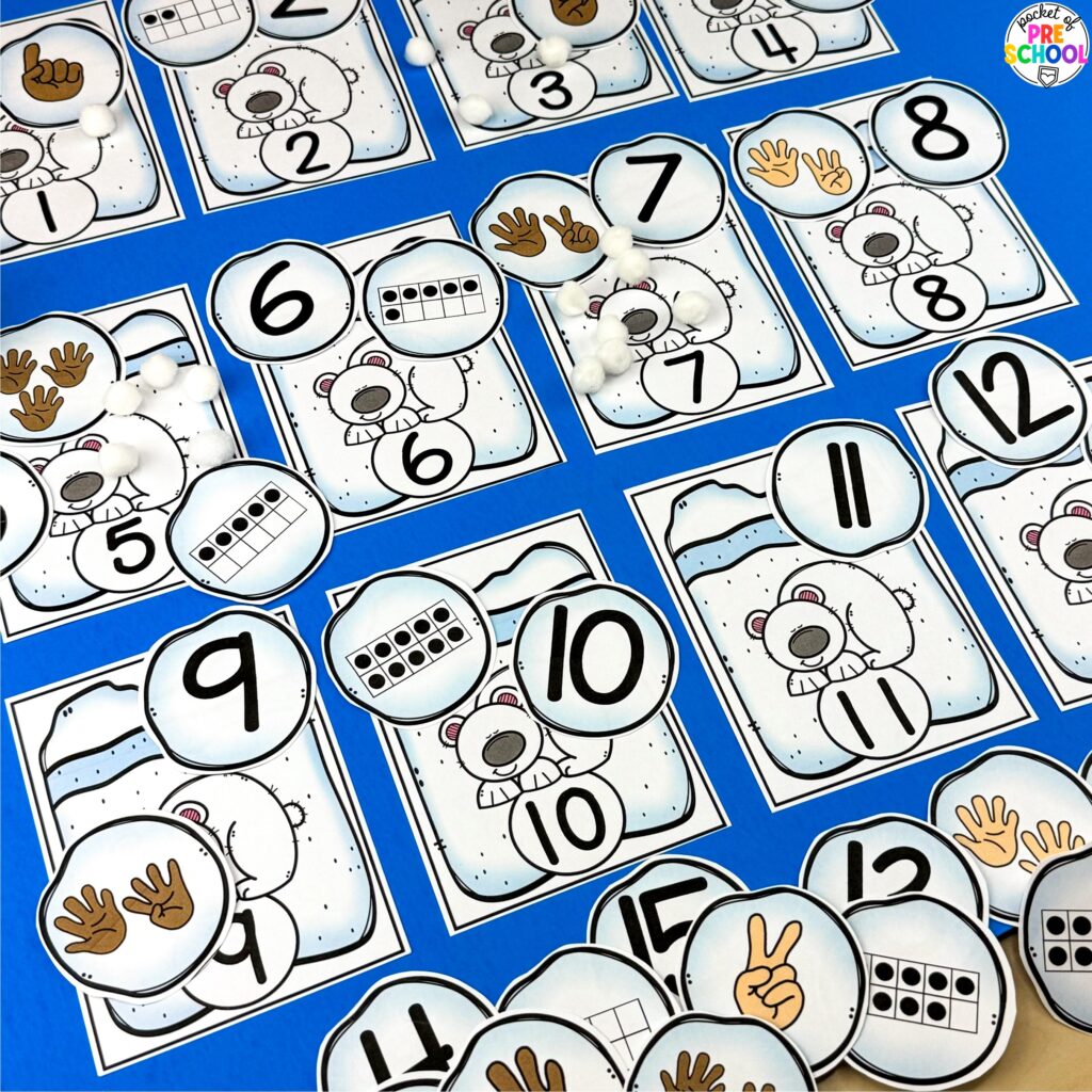Polar Animals Math and Literacy Centers for Preschool, Pre-K, and ...