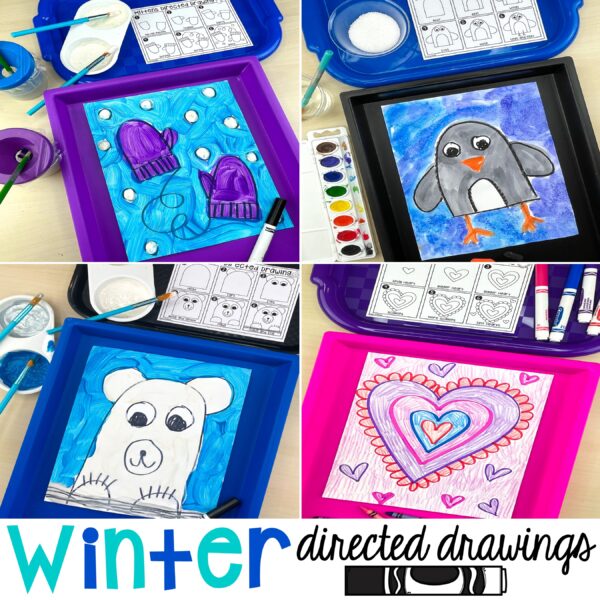 Winter Directed Drawings for Preschool, Pre-K, & Kindergarten - Pocket ...