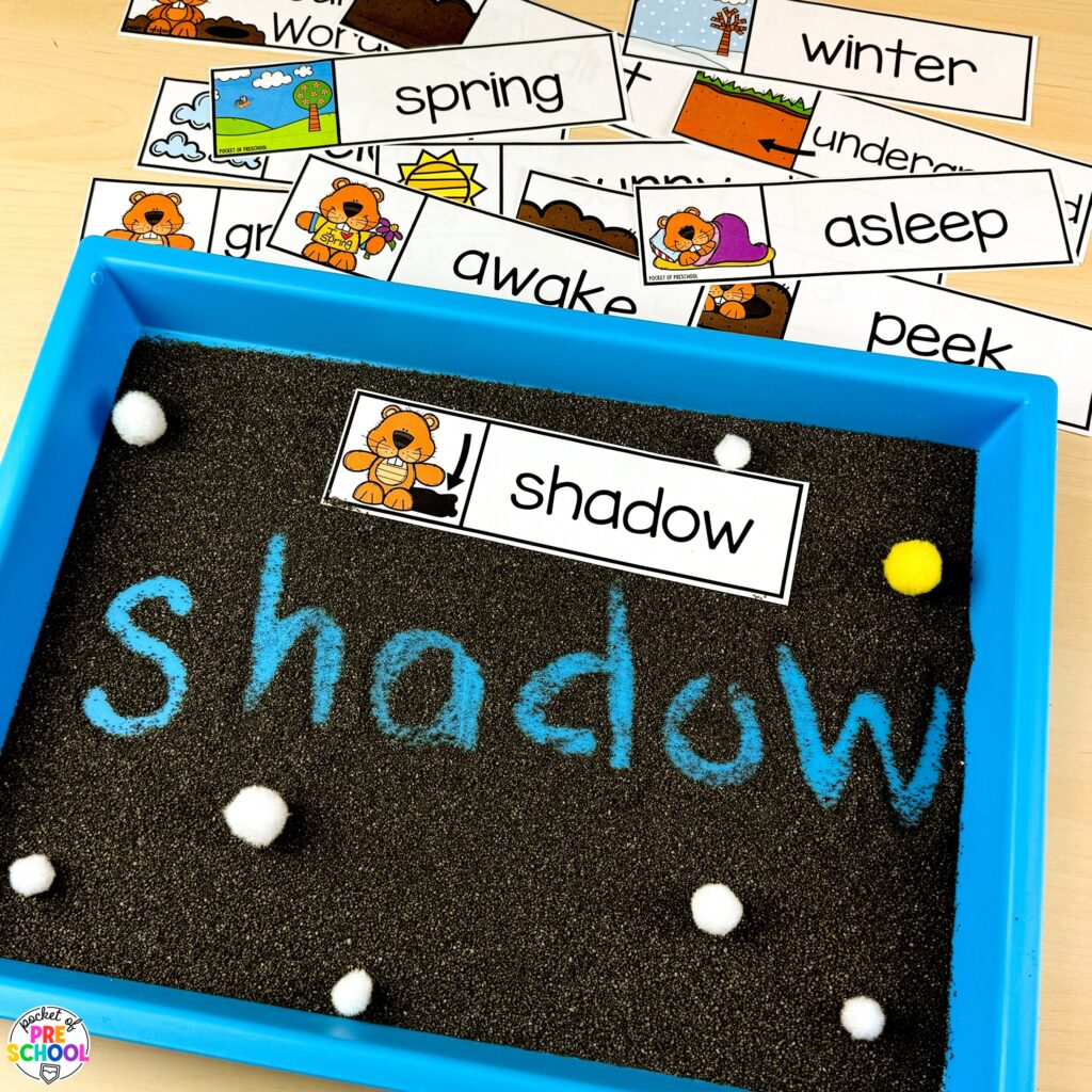 groundhog day math and literacy centers previews - Pocket of Preschool