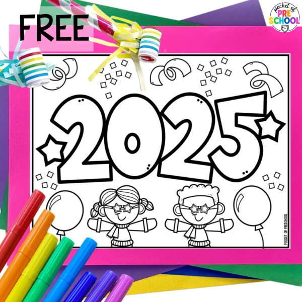 New Year Activities and Centers for Preschool, Pre-k, and Kindergarten ...