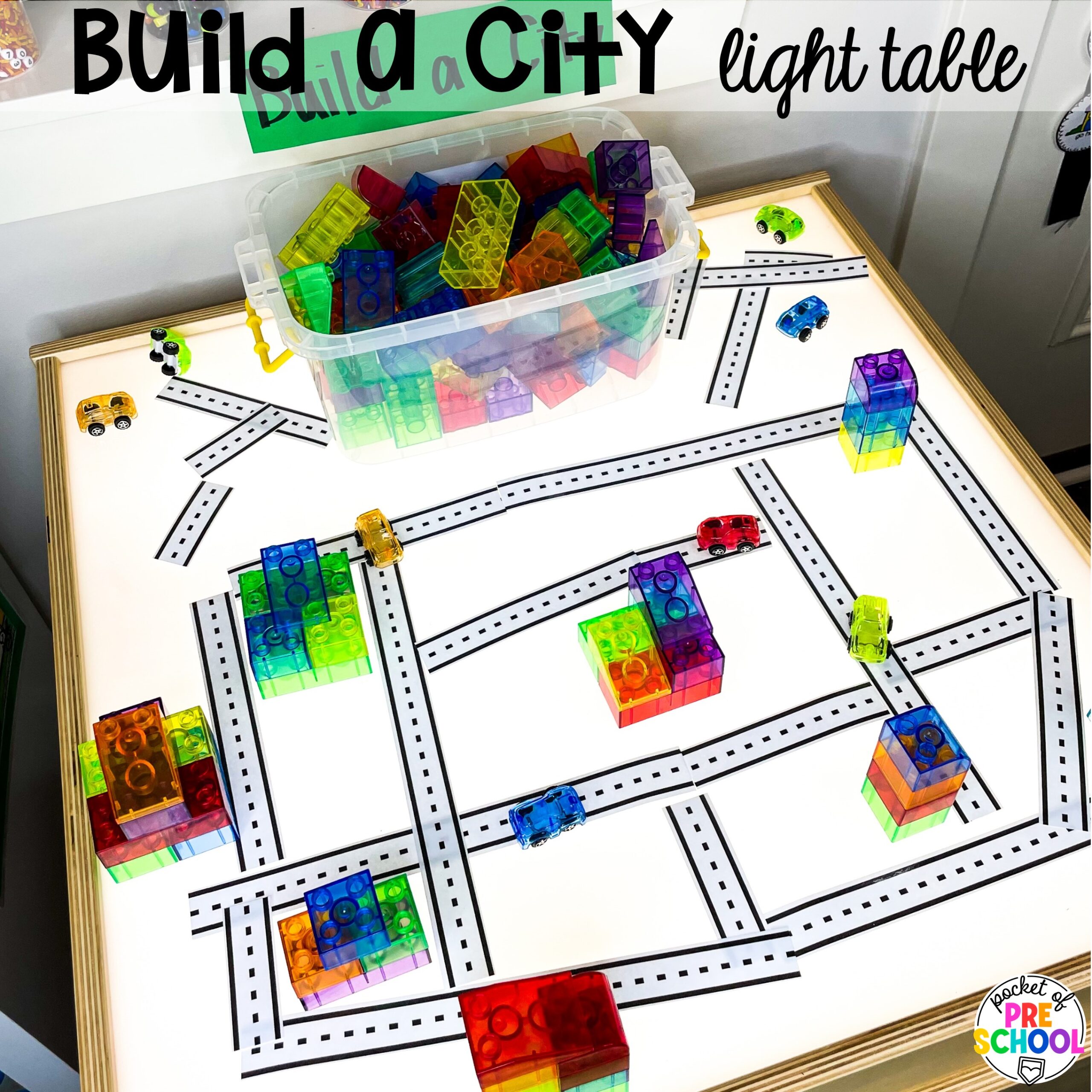 Math light table activities - Pocket of Preschool