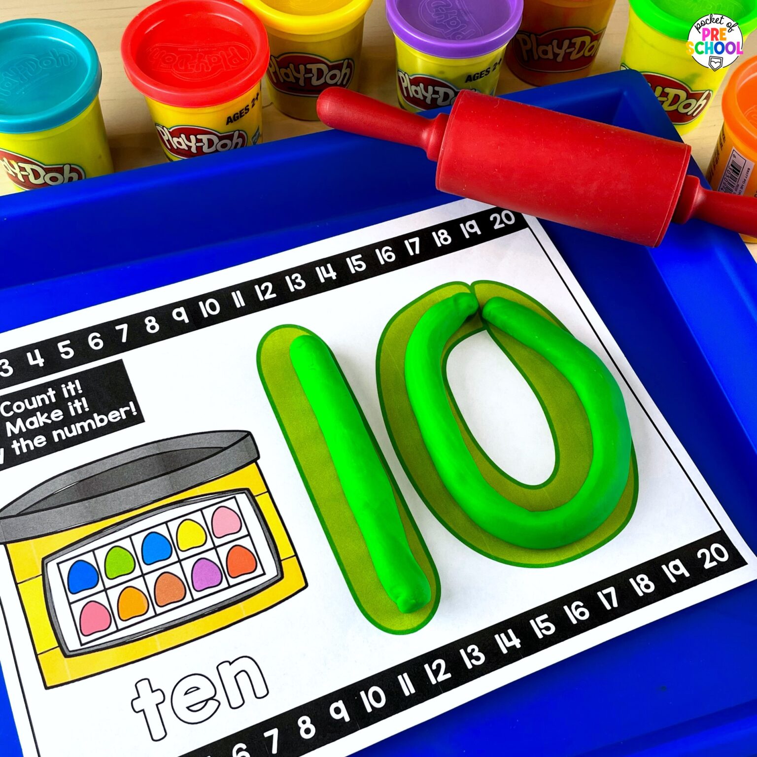 Number Mats Build It BUNDLE - Fine Motor Fun! - Pocket of Preschool