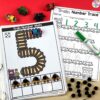 Train Track Number Mats - Fine Motor Fun - Pocket of Preschool