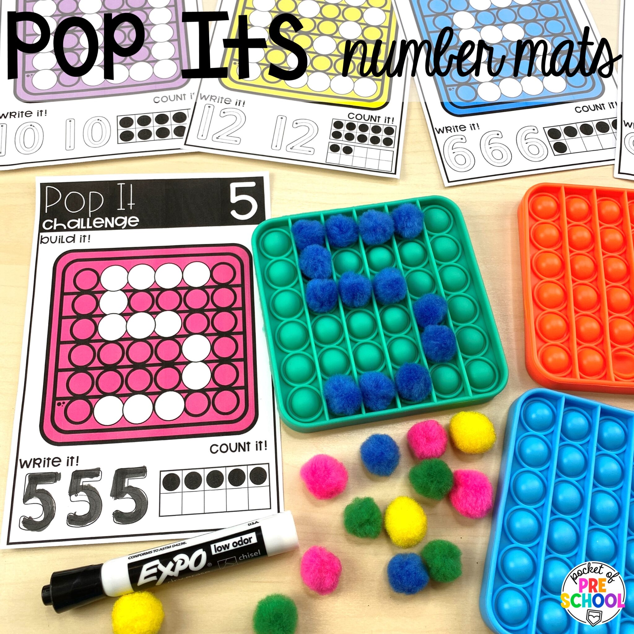 Number Mats – Build and Write! - Pocket of Preschool