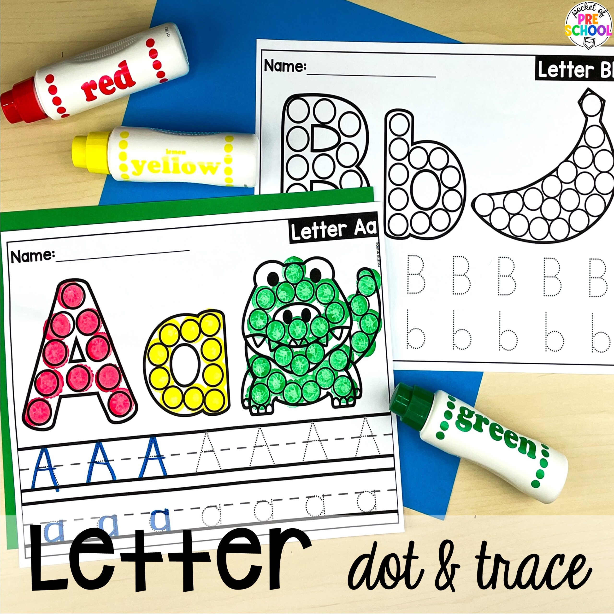 alphabet worksheets - Pocket of Preschool