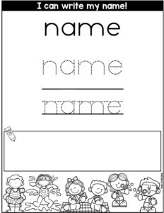 Name Practice Pages - Summer - Pocket of Preschool