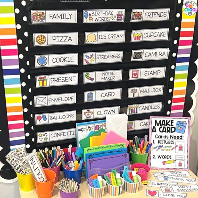 Birthday Math and Literacy Centers for Preschool, Pre-K, and ...