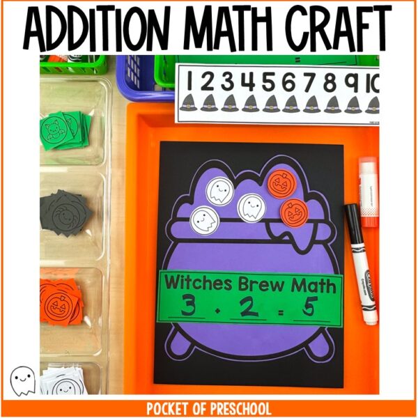 Halloween Bulletin Board Kit & Math Craft Preschool Pre-K Kindergarten ...