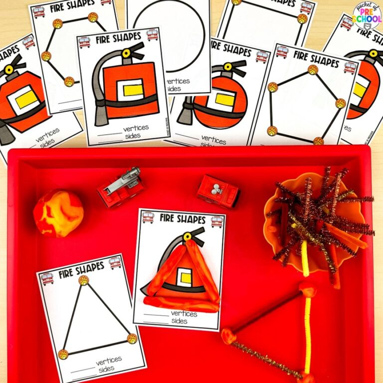 Fire Safety Math and Literacy Centers - Pocket of Preschool