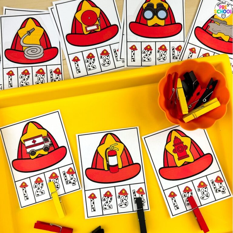 Fire Safety Math and Literacy Centers - Pocket of Preschool