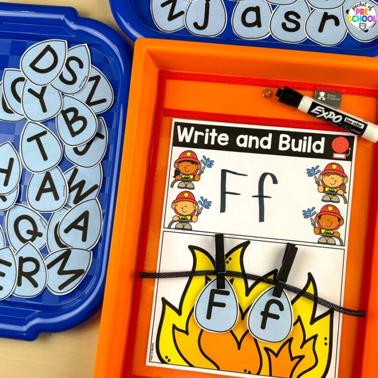 Fire Safety Math and Literacy Centers - Pocket of Preschool