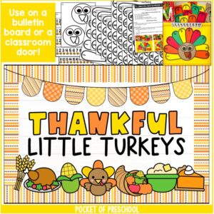 Thanksgiving Bulletin Board Kit & Math Craft Preschool Pre-K ...