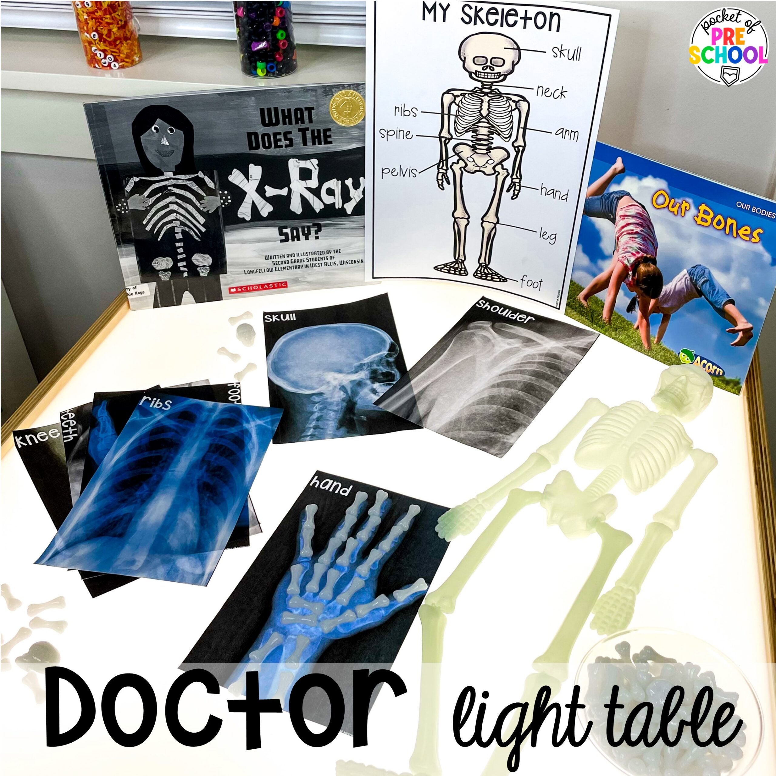 community helper light table - Pocket of Preschool