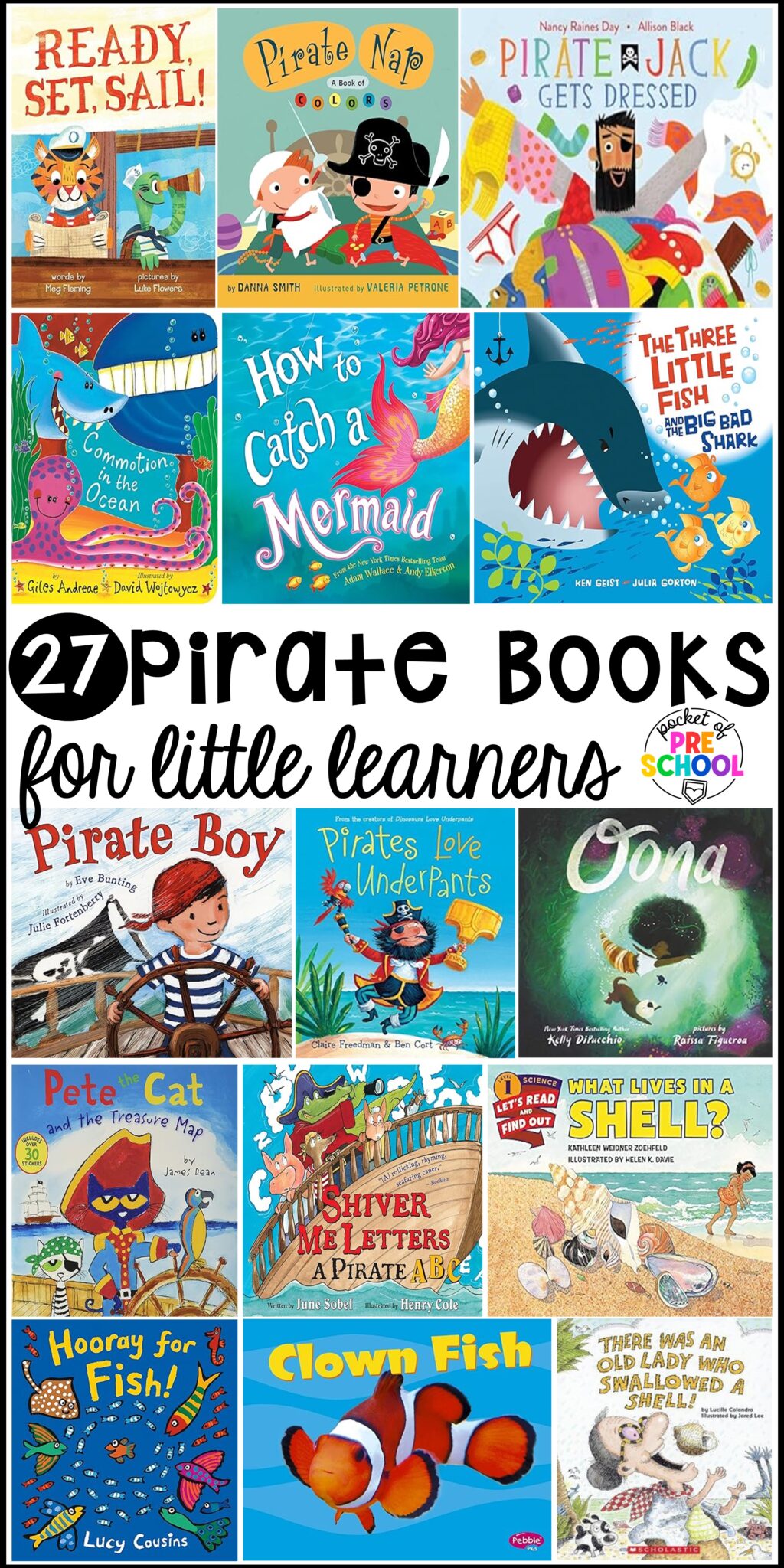 Pirate Books for Little Learners (Mermaids Too) - Pocket of Preschool
