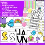 Spring Bulletin Board Kit & Math Craft Preschool Pre-K Kindergarten 1st ...