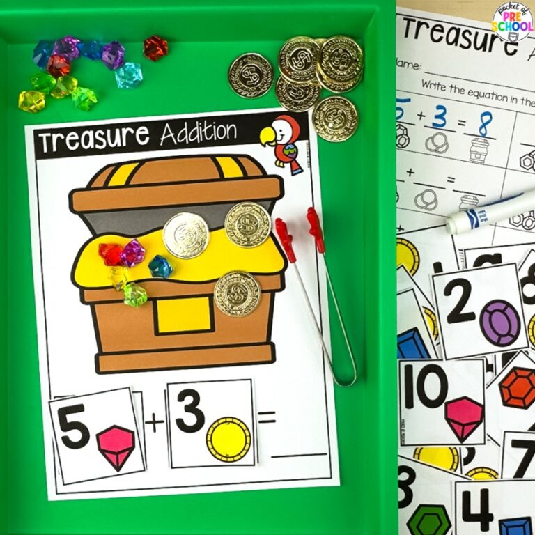 Pirates Math and Literacy Centers for Preschool, Pre-K, and ...